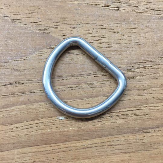 20 mm D-ring i rustfri stål